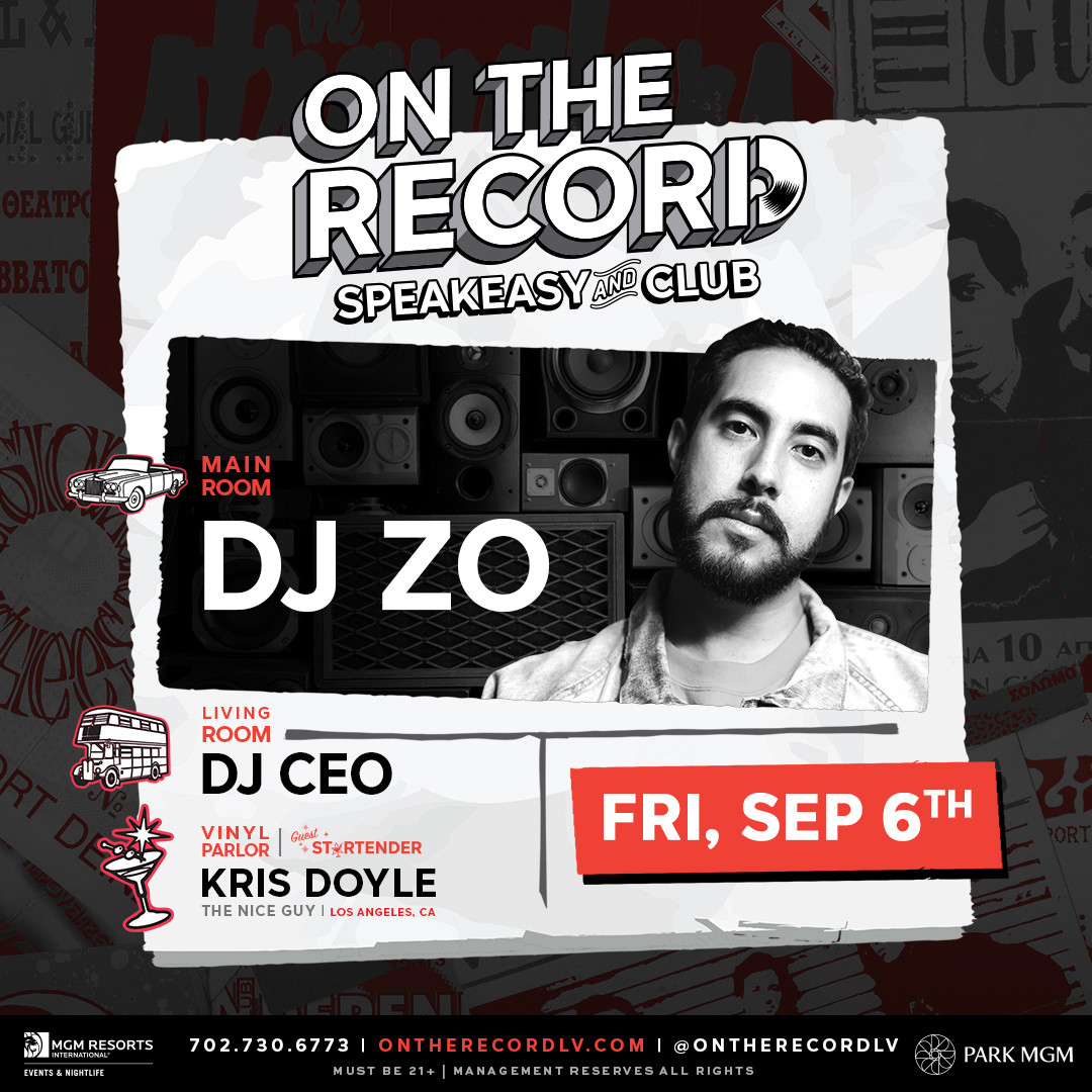 DJ Zo at On the Record - Friday, Sep 6 2019 | Discotech