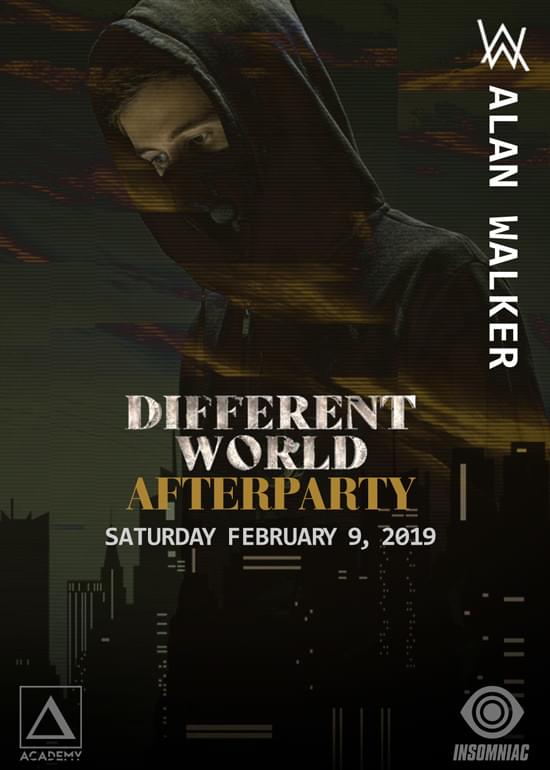 Alan Walker 'Different World' Afterparty at Academy - Saturday, Feb 9 ...