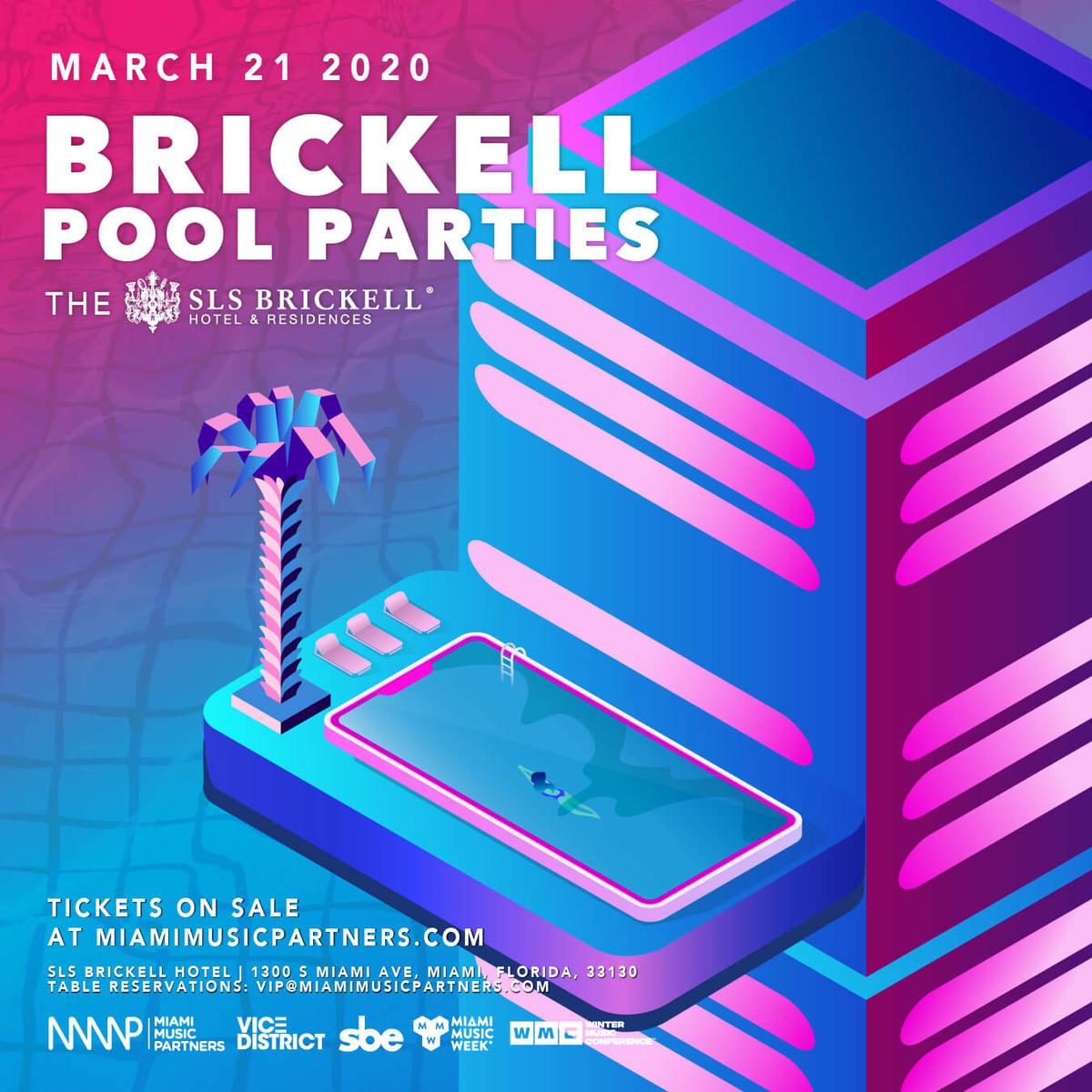Brickell Pool Parties (Day 3) - Miami Music Week 2020 at SLS Brickell ...
