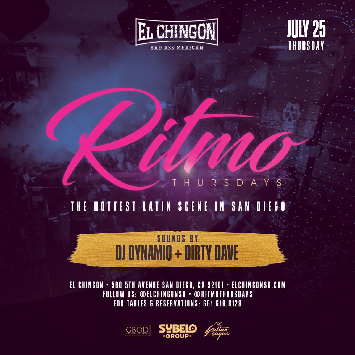 Ritmo Thursdays at El Chingon - Thursday, Jul 25 2019 | Discotech