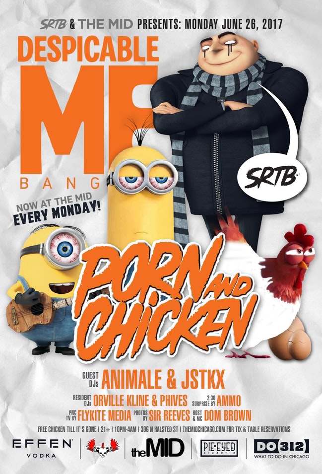 Porn And Chicken: Despicable Me 3 Banger at The Mid - Monday, Jun 26 ...