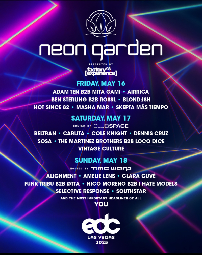 EDC Neon Garden Tables (Friday) at EDC (Neon Garden) - Friday, May 16 ...