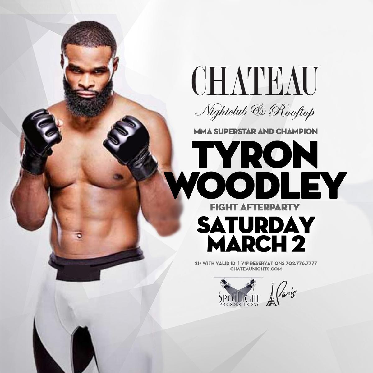 MMA Afterparty with Tyron Woodley at Cheri Rooftop Lounge - Saturday ...
