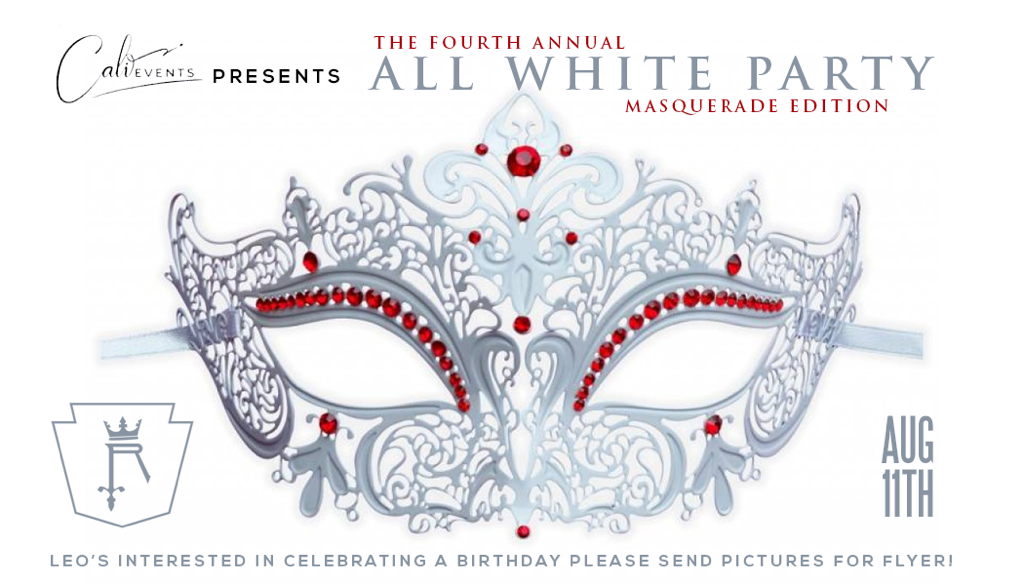 The 4th Annual All White Party: Masquerade Edition at Republic - Sunday ...