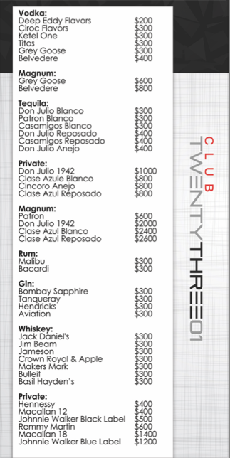 How Bottle Service at Club TwentyThree01 Phoenix/Scottsdale Works [2023 ...